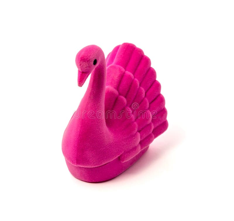 Pink Statuette of Swan Isolated on a White Background Stock Image ...