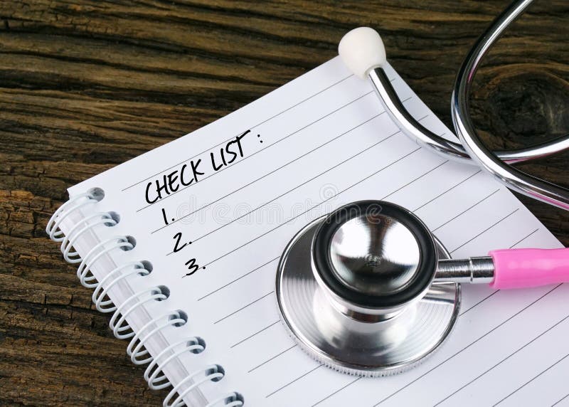 Pink Stethoscope and Open Notebook with Text Stock Image - Image of ...