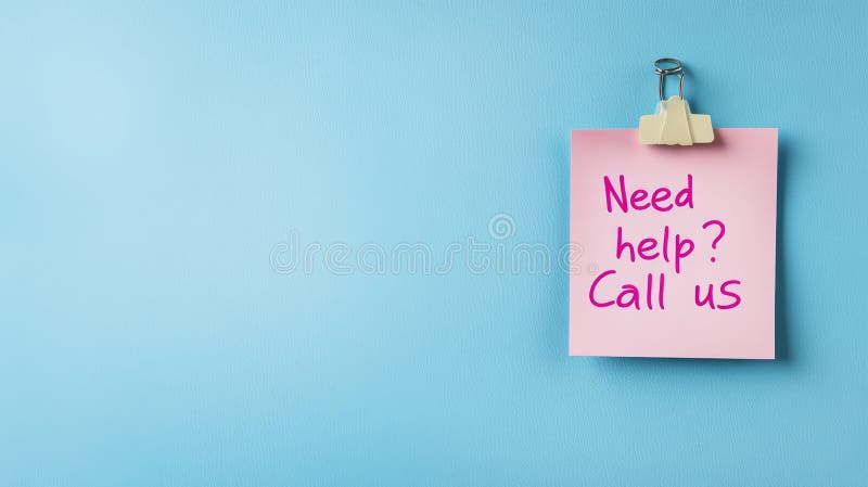 Call Me Note stock illustration. Illustration of help - 197478223