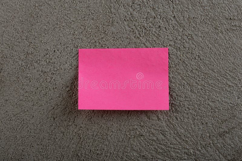 Sticky Note on Grey Concrete Background. Copy Space Stock Image - Image ...