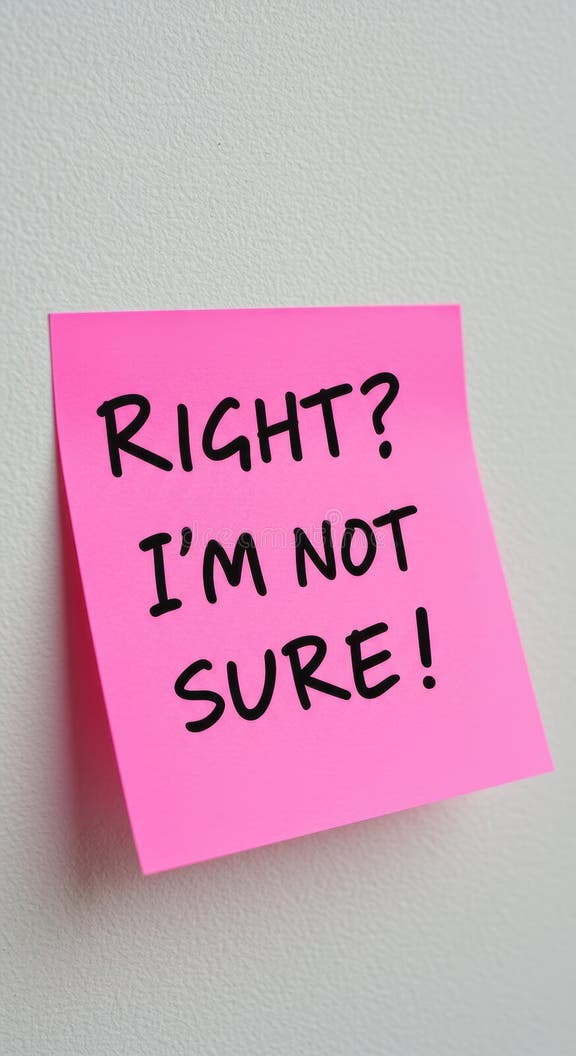 Pink Sticky Note with Handwritten Message: Uncertainty and Decision ...