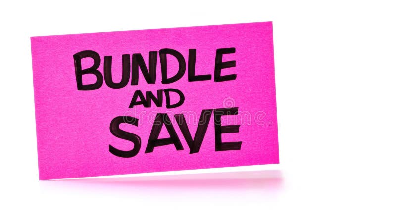 A Pink Sticky Note with the Words Bundle and Save Written on it, AI ...