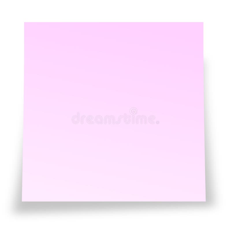 Pink sticky notelet stock illustration. Illustration of agenda - 16372830