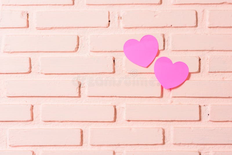 Pink sticky notes hearts stock image. Image of romance - 84238911