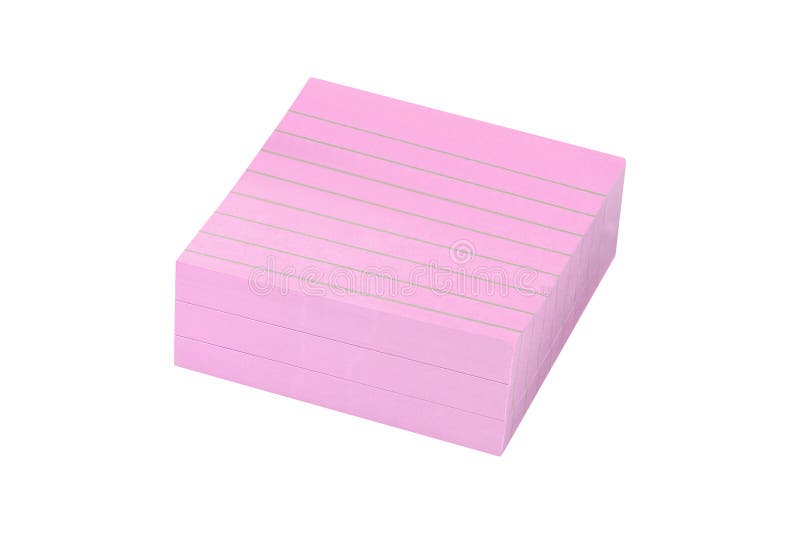 Pink Sticky Post Notes Isolated Stock Photo - Image of pile, notepad ...