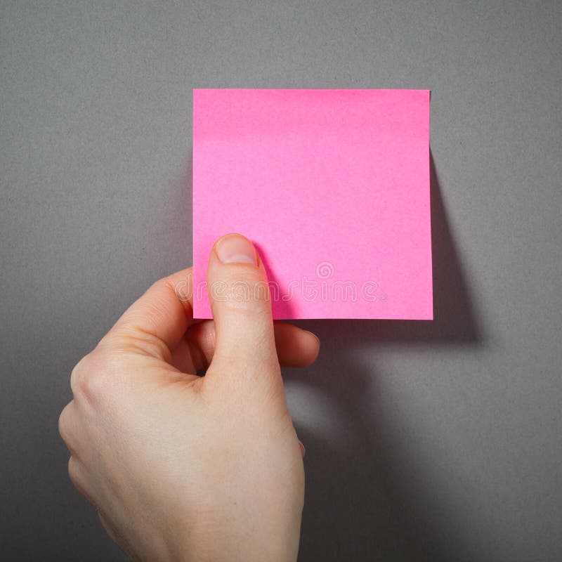 Pink sticky paper stock image. Image of adhesive, memo - 19557703