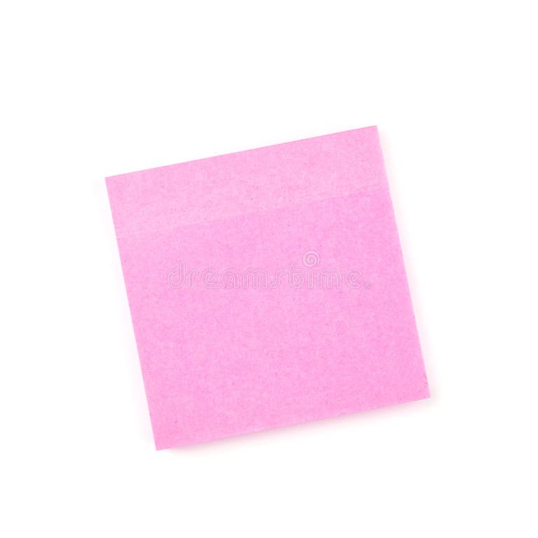 Pink sticky paper note stock image. Image of post, business - 29386101