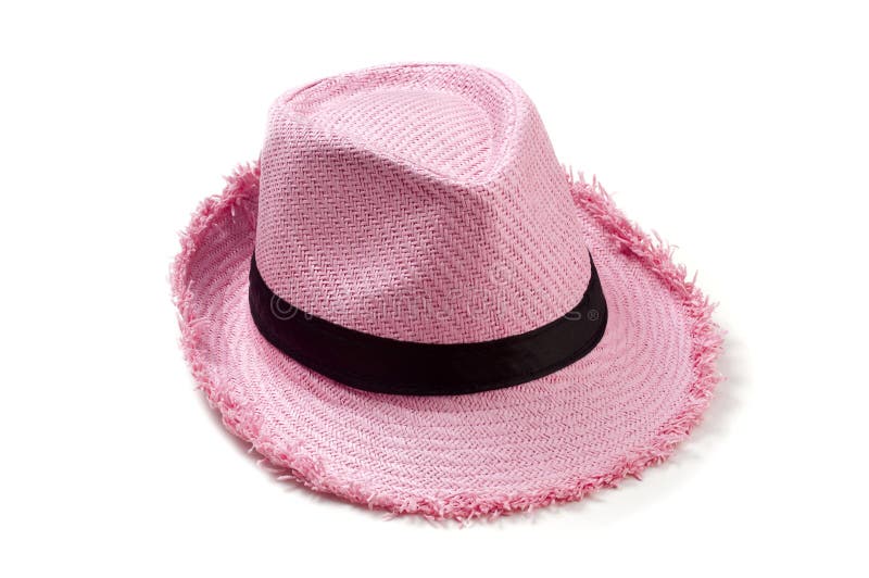 Pink_straw_hat stock image. Image of american, female - 42019069