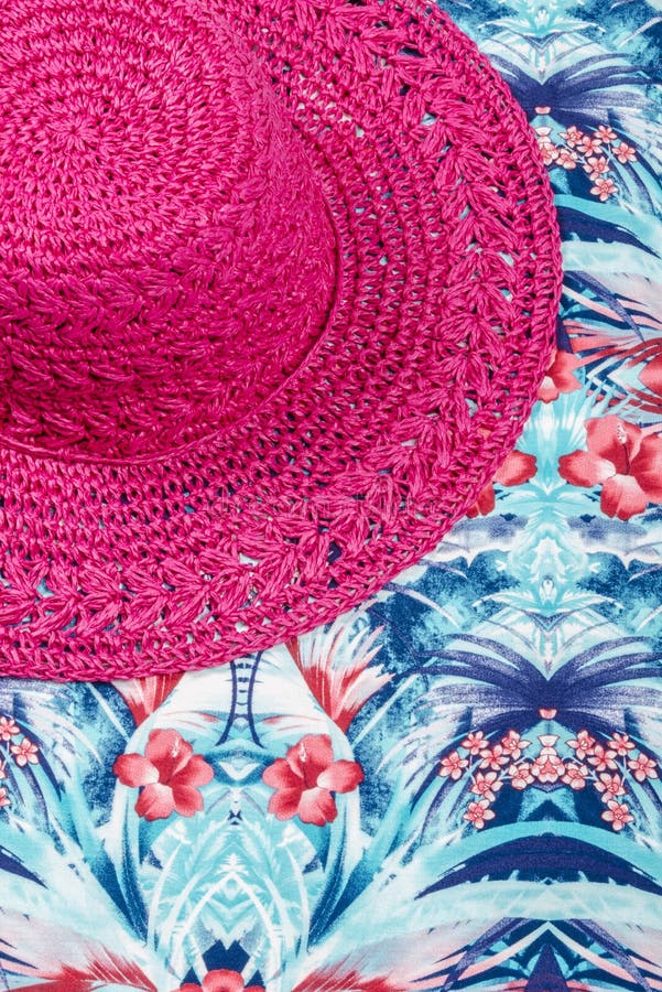 Pink Straw Hat #2 stock photo. Image of colorful, shade - 33071324