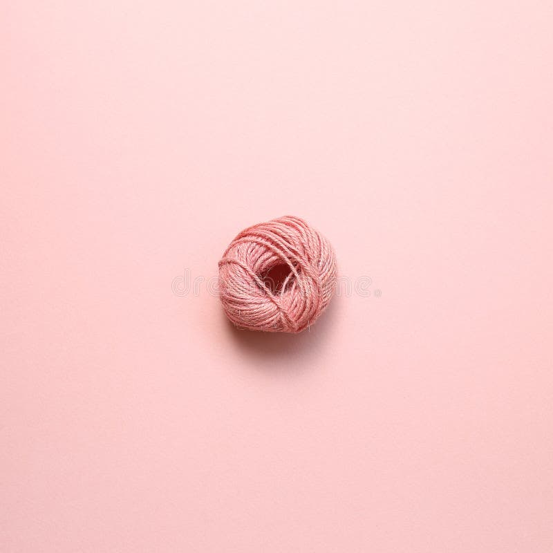 Pink String Roll on Pink Background Stock Photo - Image of isolated ...