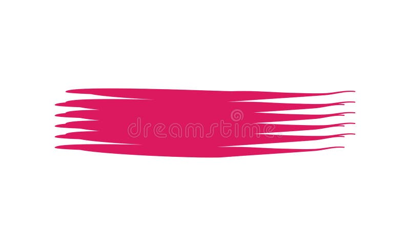 Pink stroke brush stock vector. Illustration of form - 215838903