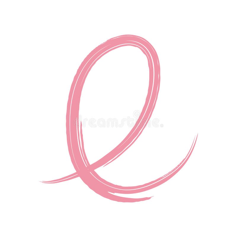 Pink Stroke in Geometric Shape Stock Vector - Illustration of curve ...