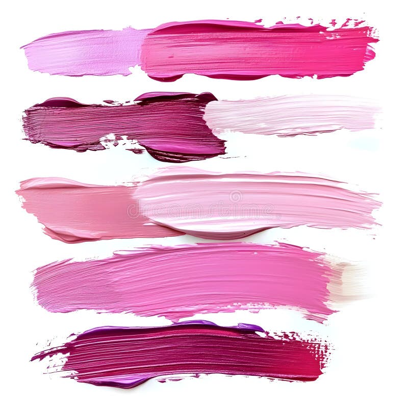 Pink Strokes Dynamically Splashing Across Pristine White Background ...