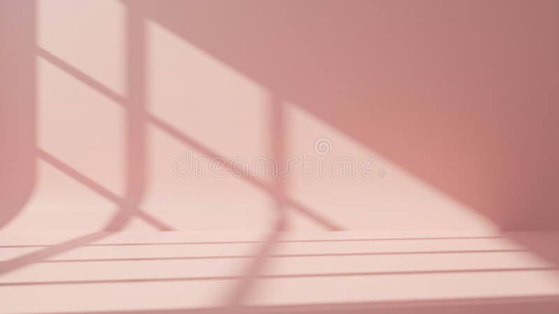 Pink Studio with Sunlight Shadows, Ideal for Product and Cosmetic ...