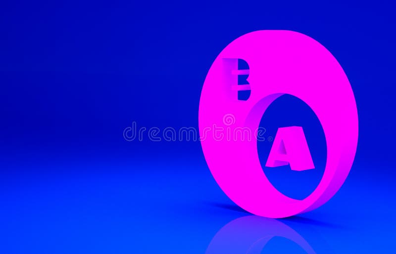 Pink Subsets, Mathematics, a is Subset of B Icon Isolated on Blue ...