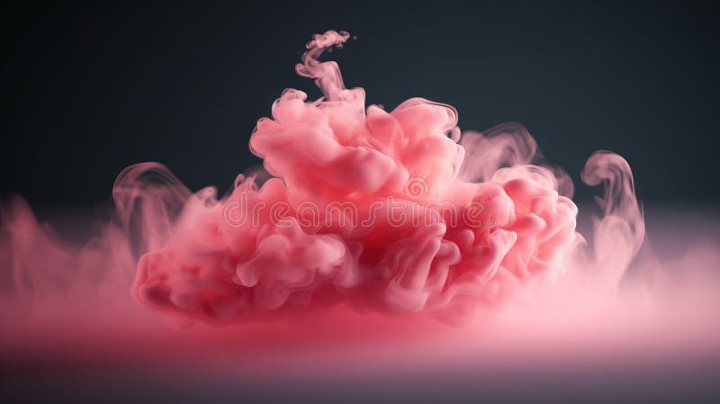 A Pink Substance is in the Air on a Black Background Stock Illustration ...