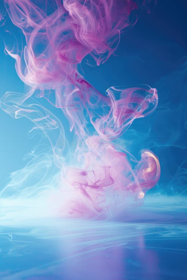 A Pink Substance Dissolves into Clear Water Stock Photo - Image of ...