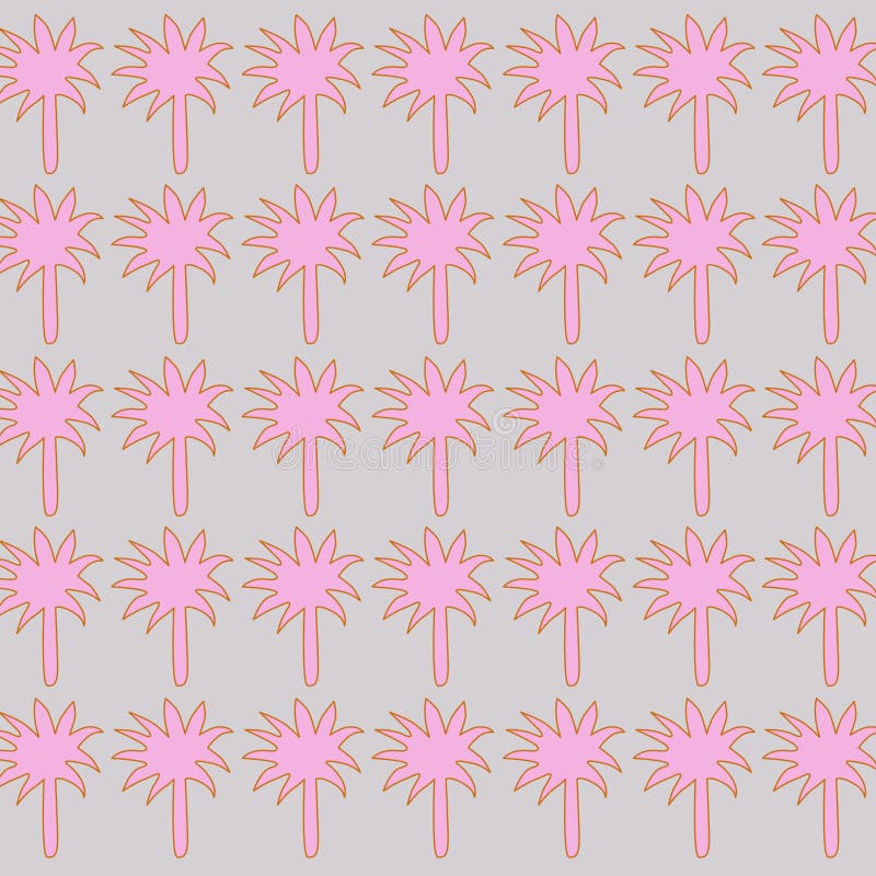 Pink Summer Exotic Palms Background Pattern Stock Illustration ...