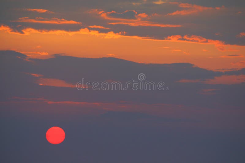 Pink Sun in Sunset stock image. Image of dusk, pristine - 7101001