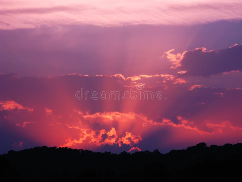 Pink sunset stock photo. Image of quiet, summer, orange - 6143546