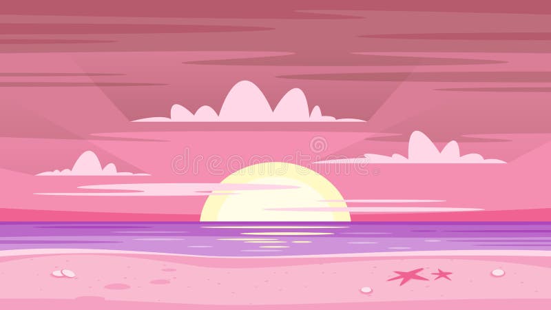 Pink Sunset stock illustration. Illustration of sunrise - 93355