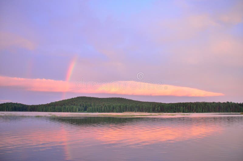 Pink sunset stock image. Image of beautiful, adventure - 97734555