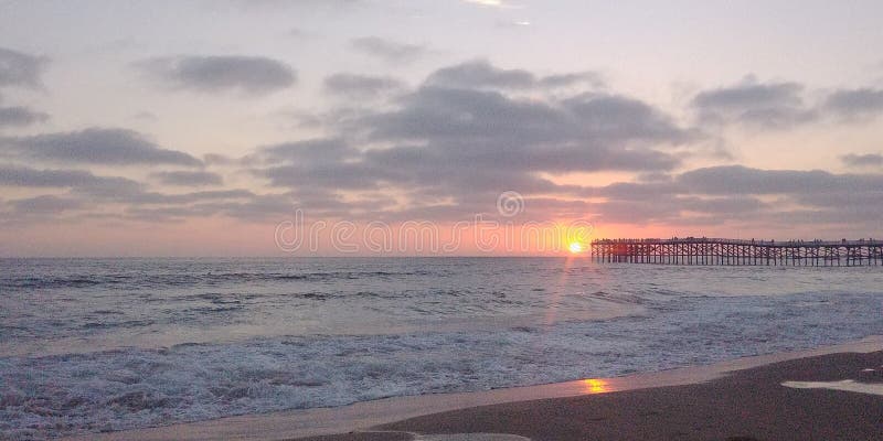 San Diego sunset stock photo. Image of sunset, pier - 100761686