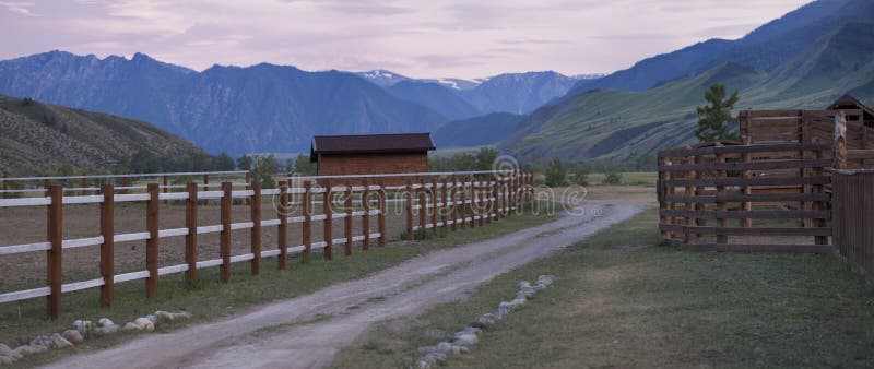 Pink sunset stock image. Image of wood, barn, peak, field - 121811449