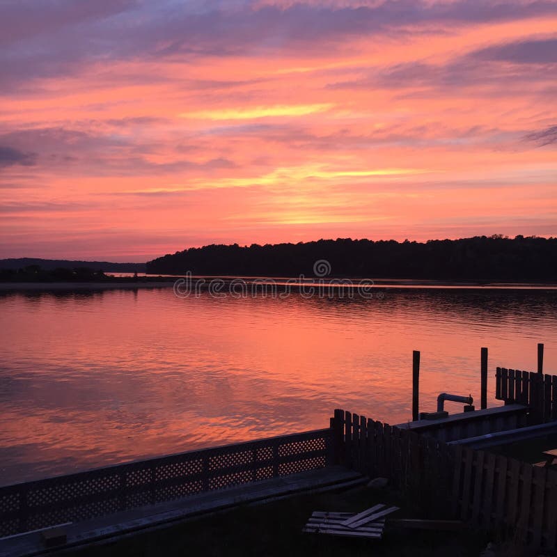 Pink sunset stock photo. Image of pink, sunset, setting - 81634872