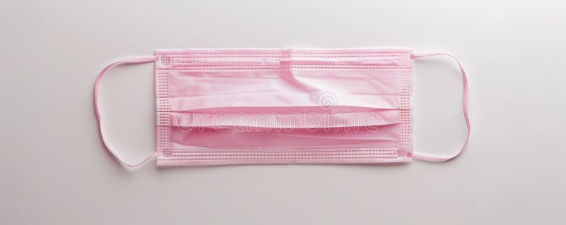 Pink Surgical Face Mask on White Background Stock Photo - Image of ...