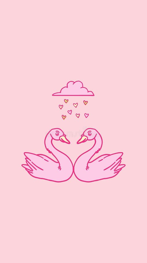 Pink swan logo stock vector. Illustration of pink, animal - 100938411