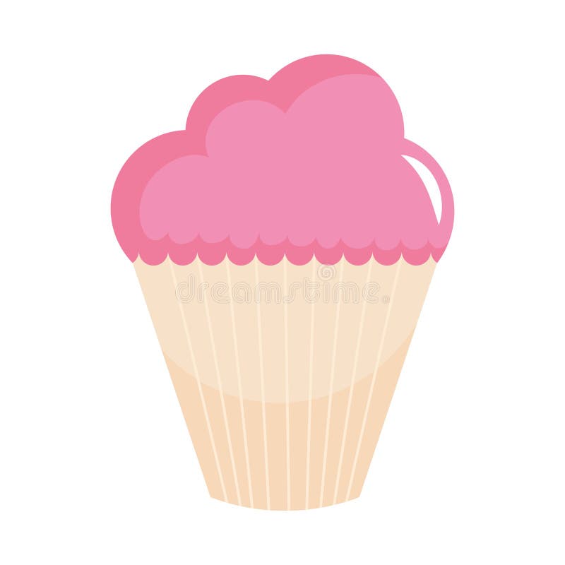 Pink sweet cupcake stock vector. Illustration of vector - 273133843
