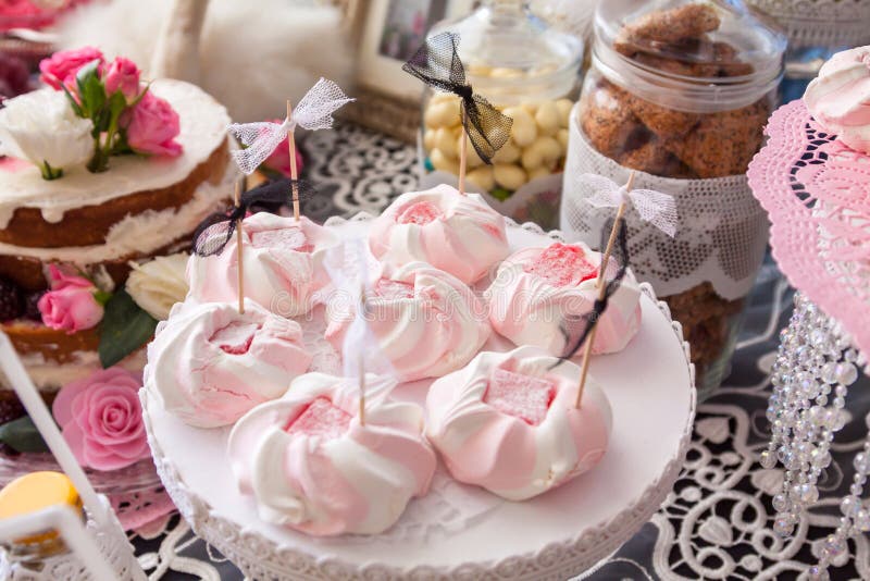 Pink sweets for a party stock photo. Image of bakery - 40192868