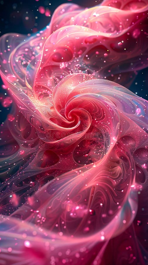 A Pink Swirly Pattern with Blue and White Colors Stock Image - Image of ...