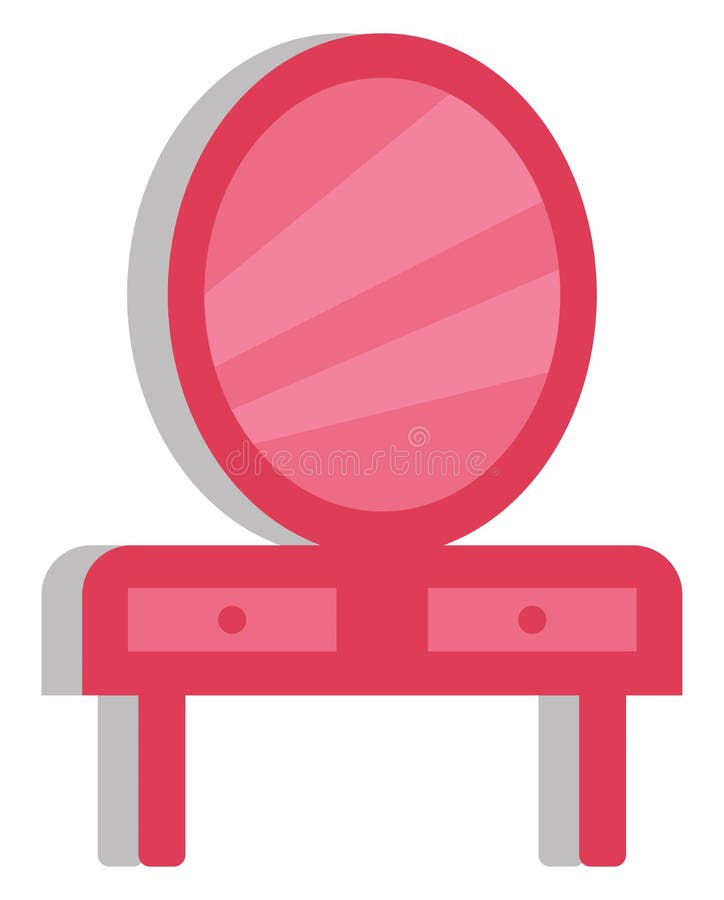 Pink mirror, icon stock vector. Illustration of wedding - 258927891