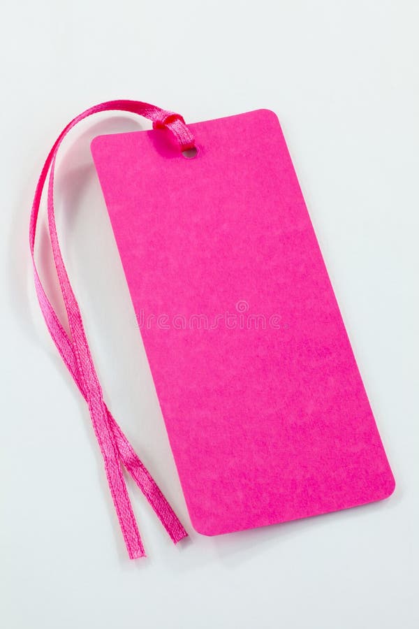Pink cardboard tag stock image. Image of retail, bright - 69739319