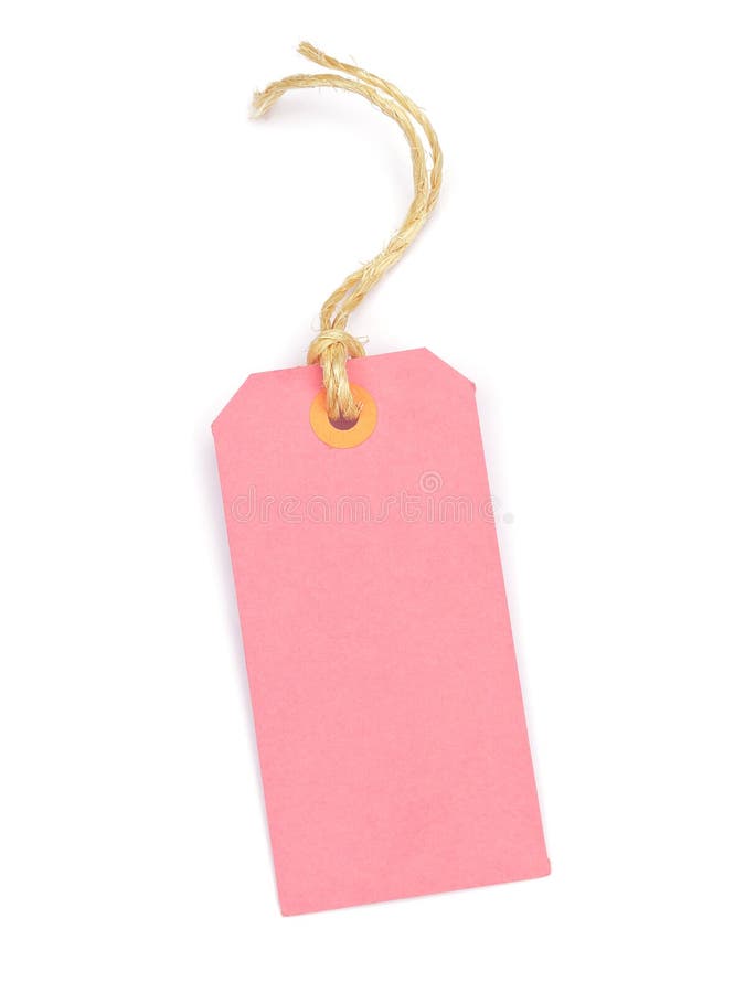 Pink Tag stock photo. Image of rope, paper, sisal, single - 337690662