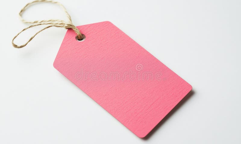 Pink Tag with Twine, Blank Surface for Customization, Ideal for ...