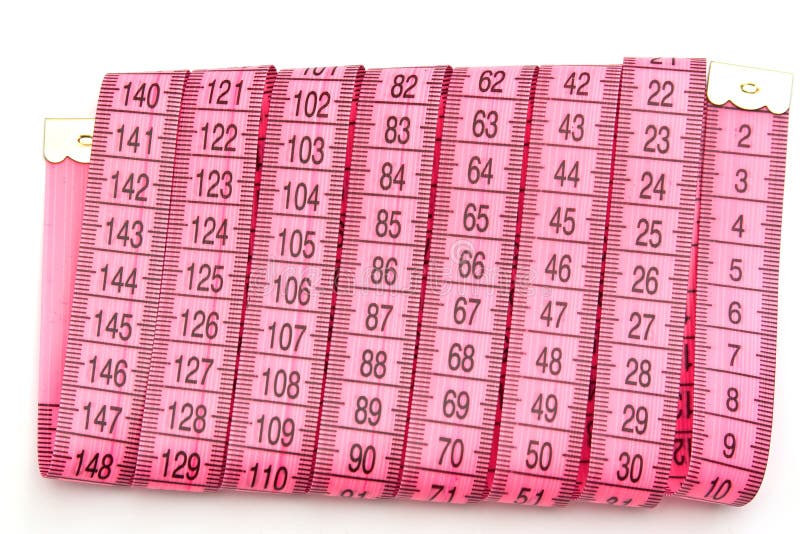 Pink tailor s meter stock photo. Image of textile, centimeter - 13736002