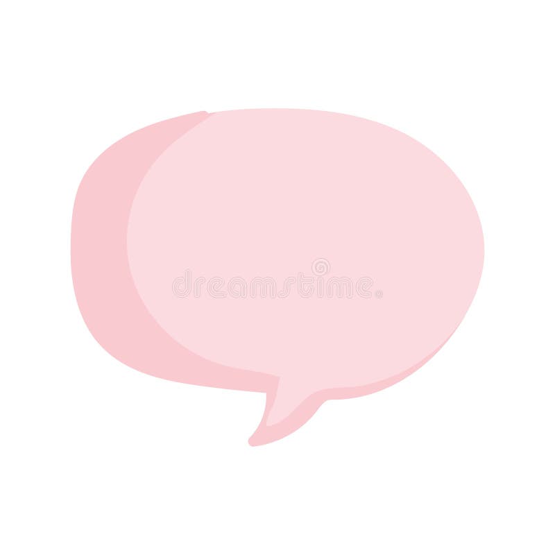 Pink Talk Bubble Chat Message on White Backrgound Stock Vector ...
