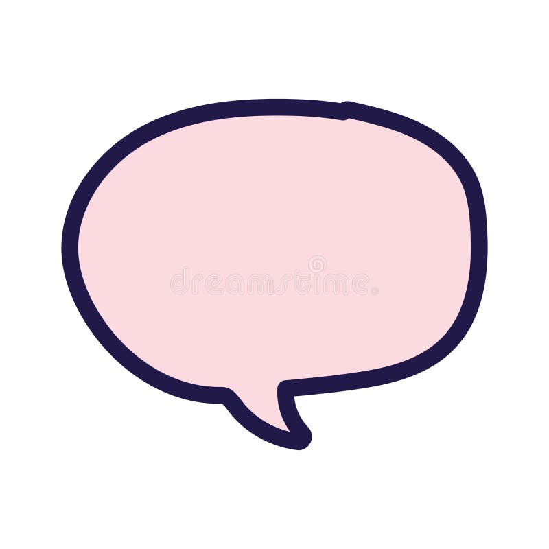 Pink Talk Bubble Chat Message on White Backrgound Stock Vector ...