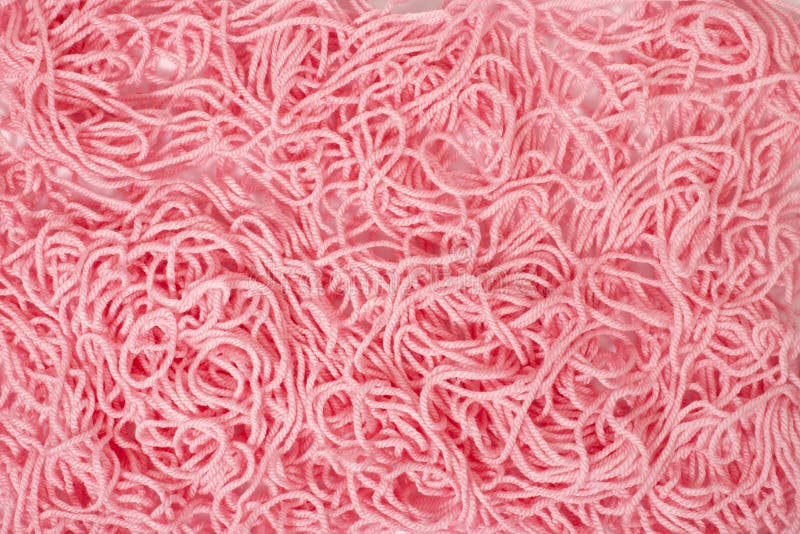 Pink tangled knitting yarn stock image. Image of color - 225954859