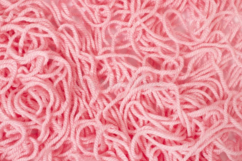 Pink tangled knitting yarn stock photo. Image of home - 225954868