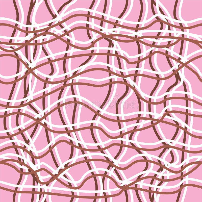 Pink Tangled Strings on Dark-grey Cdr X6 Stock Illustration ...