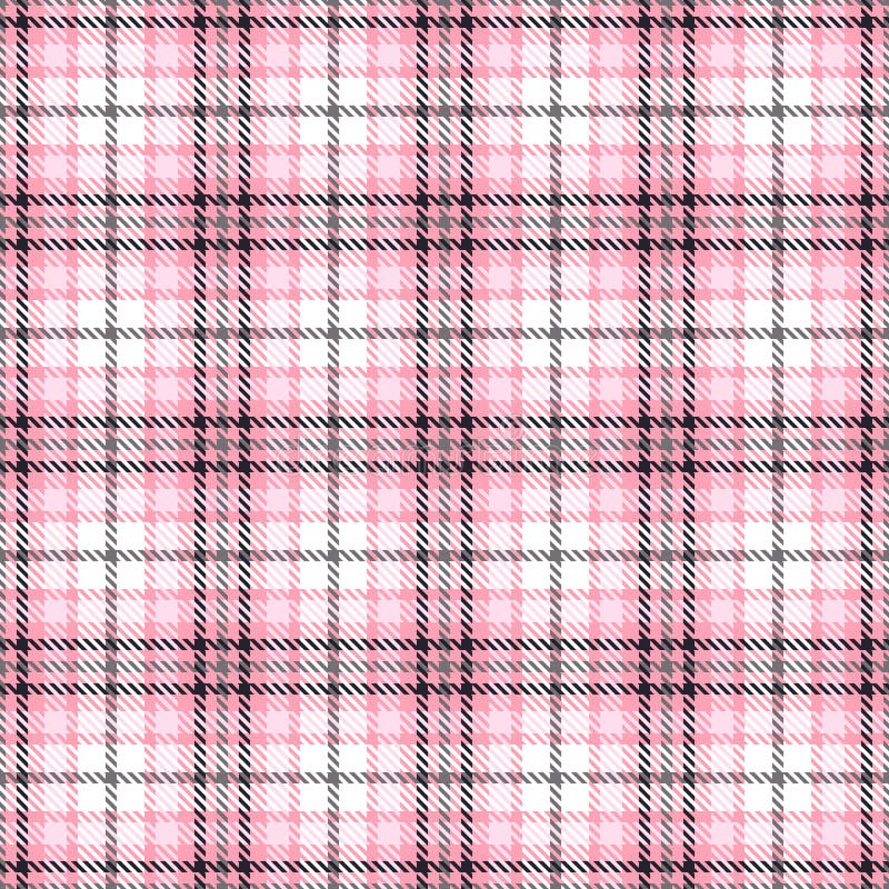 Pink Tartan Seamless Vector Patterns. Checkered Plaid Texture ...