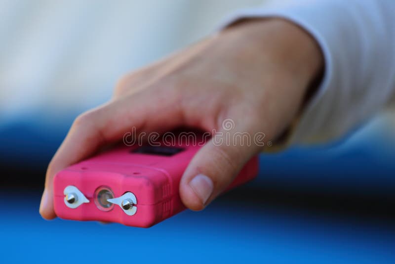 Pink Taser stock image. Image of practice, attack, sign - 30807853