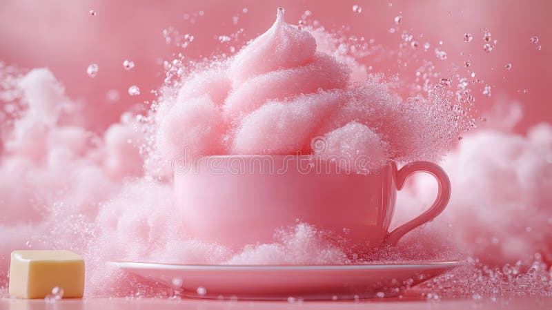 Pink Teacup Explosion stock illustration. Illustration of love - 343185139
