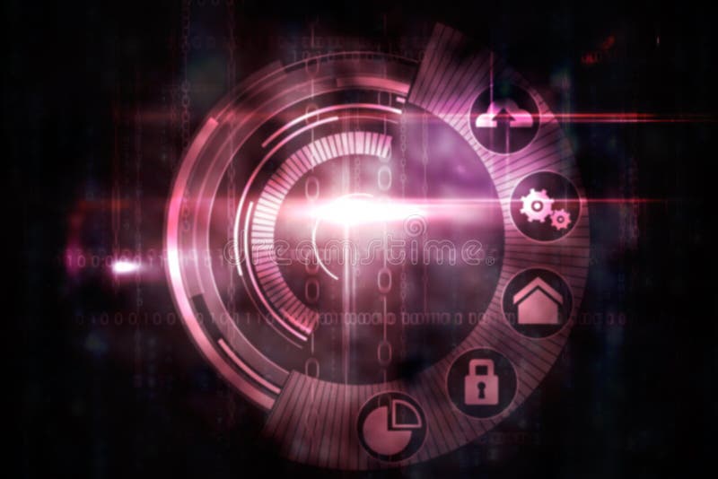 Pink Technology Dial Interface Design Stock Illustration - Illustration ...