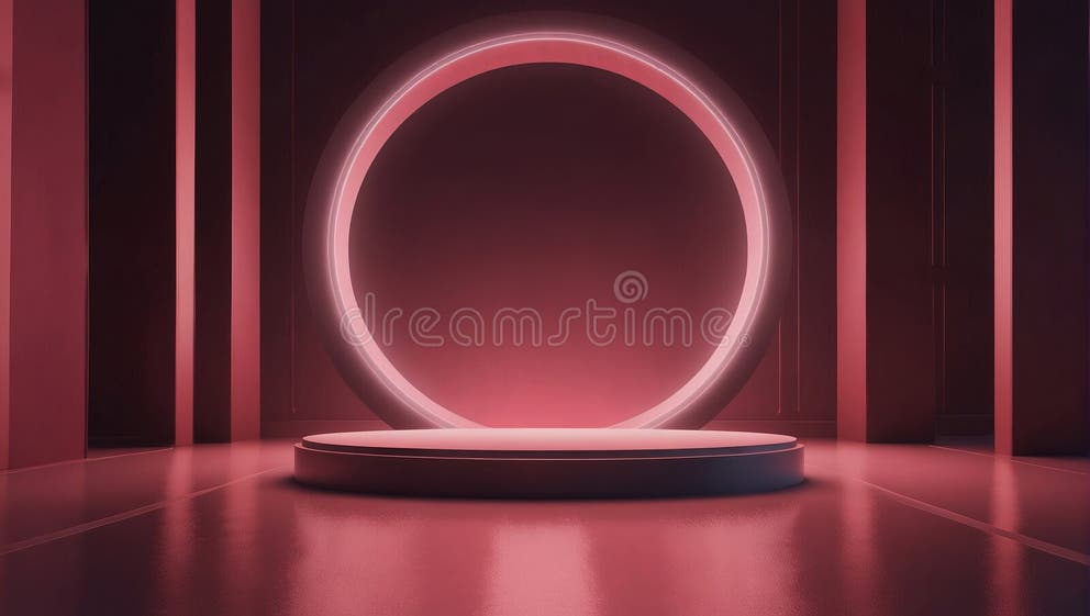 Pink Technology Podium Background Light Studio Scene Stage Future ...