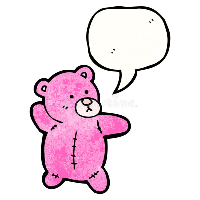 Pink teddy bear cartoon stock vector. Illustration of cloud - 38042526